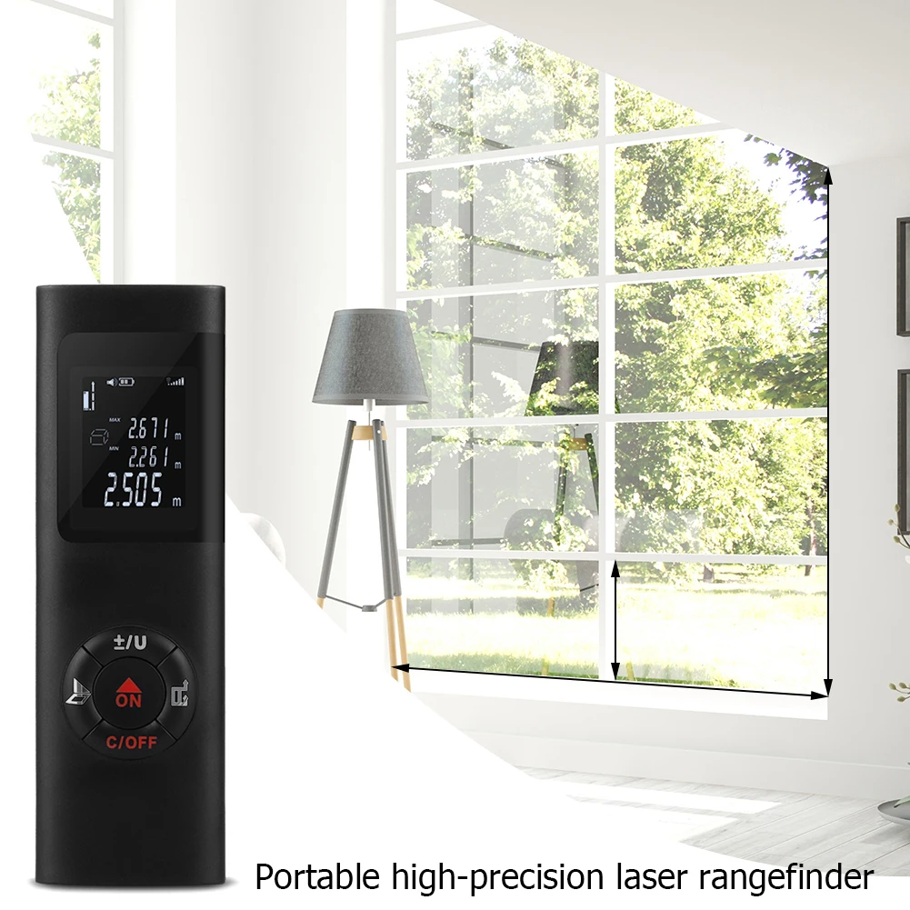 Distance Meter Mini USB Handheld Infrared Range Finder Accurate ...