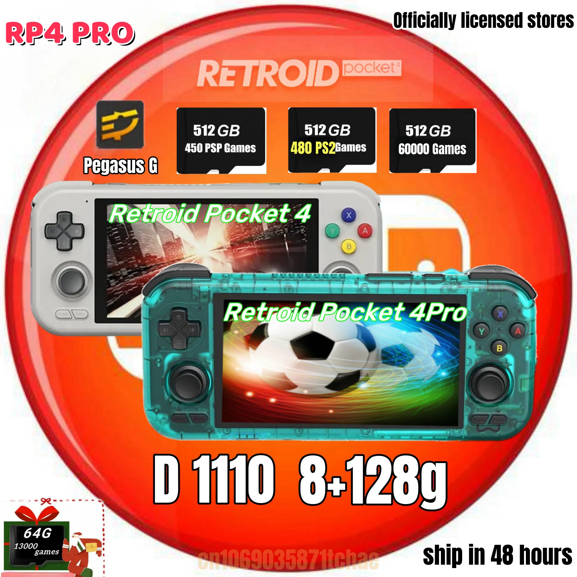 Retroid-Pocket-4-Pro-RP4-Pro-Portable-PS2-Handheld-Game-Console-4-7-RAM ...