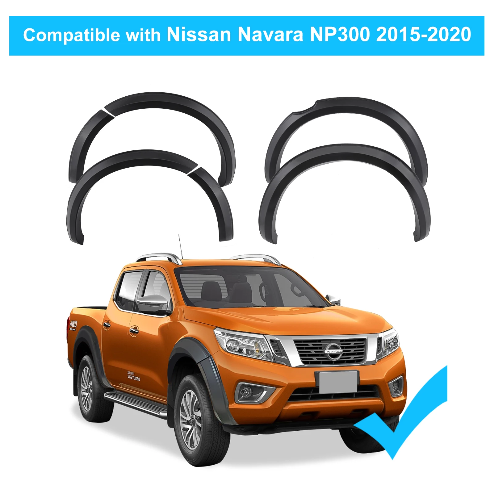 Wheel Arch Fender Flares Mudguards For Nissan Navara NP300, 47% OFF