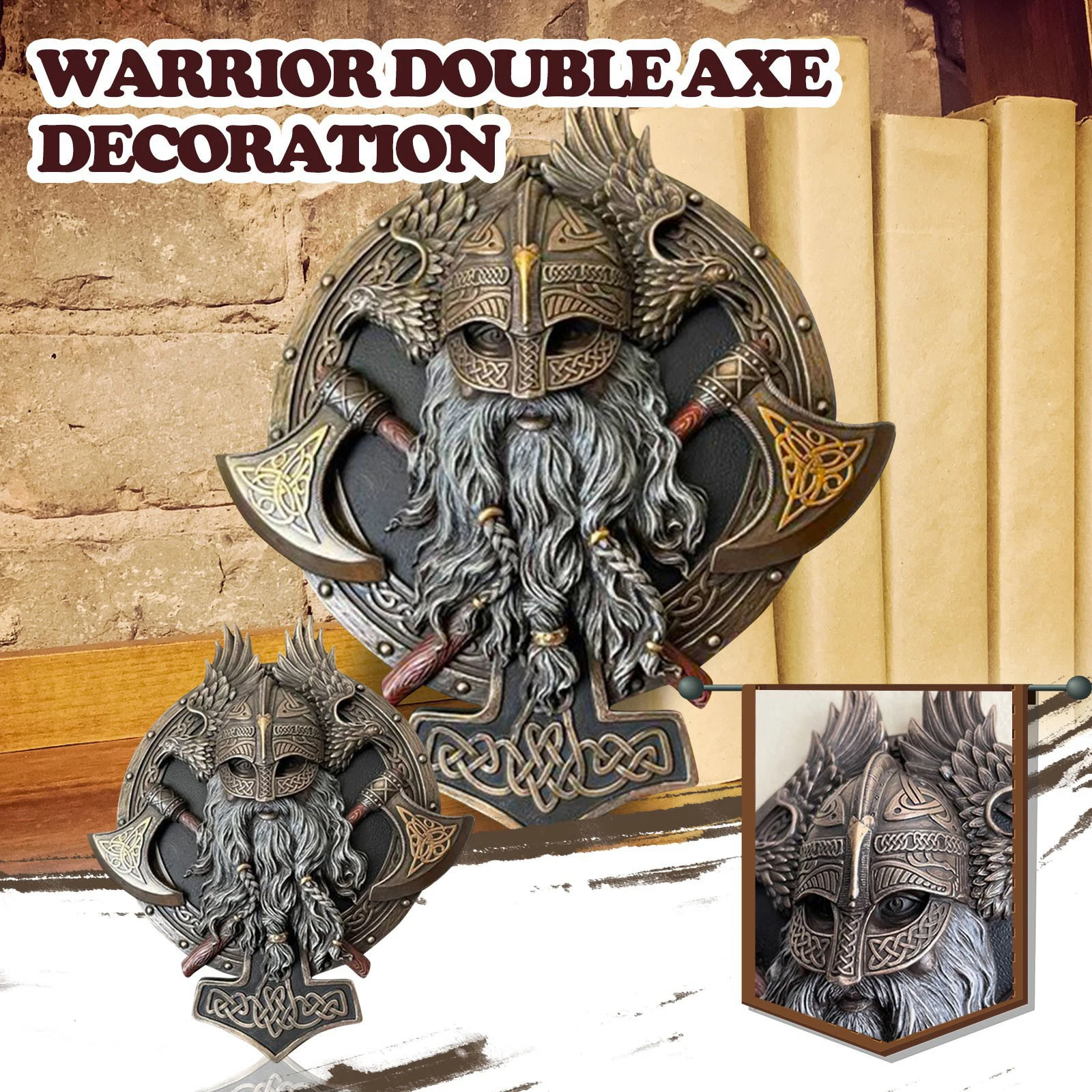 Ares-Wall-Plaque-Valhalla-Sculpture-Viking-Warrior-Axe-Wall-Decoration ...