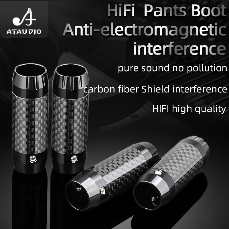 4pcs Hifi Carbon Fiber Pants Boot Speaker Audio Wire Black Silver Gold ...
