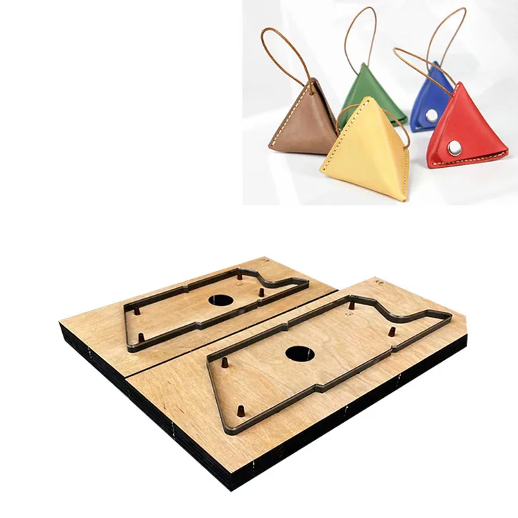 Wooden Die Cutting Triangle Leather Coin Bag Tools for DIY, Punching ...