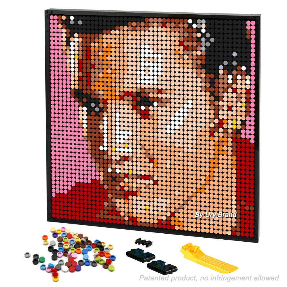 2488PCS-Pixel-Art-Pop-Star-Singer-Elvis-Portrait-Room-Decorative ...