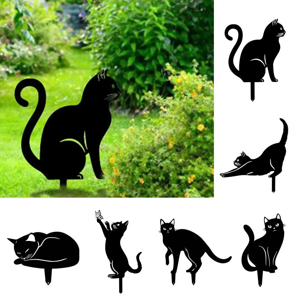 Iron-Art-Cute-Cat-Metal-Statues-Black-Metal-Cat-Metal-Statues-Ground ...