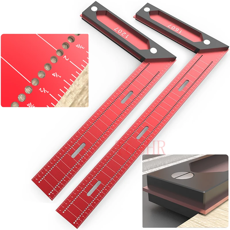 12"/16"Inch Precision L-type Aluminium Alloy Square Scribe Marking Line ...