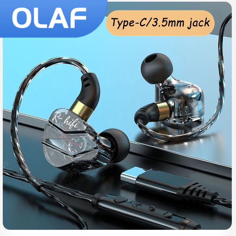 OLAF Gaming Headset Wired Earphones 3.5mm Cable Headphones Handsfree ...