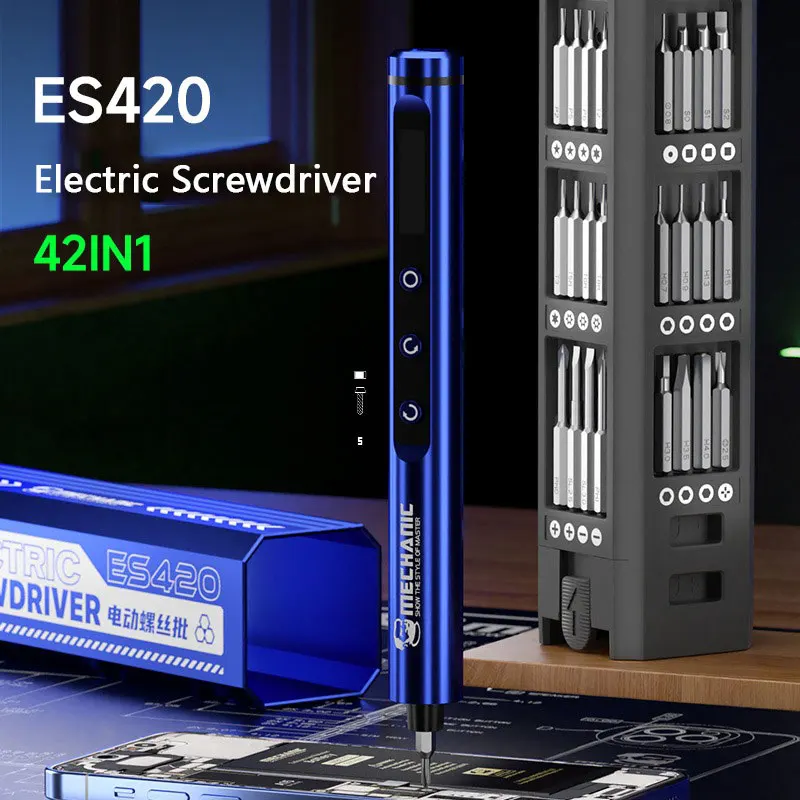 Mechanic ES420 42-in-1 Electric Screwdriver Set S2 Steel Bits 5-Speed ...