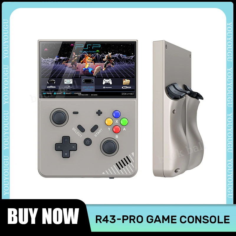 R43pro-Handheld-Game-Console-4-3inch-HD-Screen-Original-3D-Joystick-4K-Handheld-Game-Machine ...