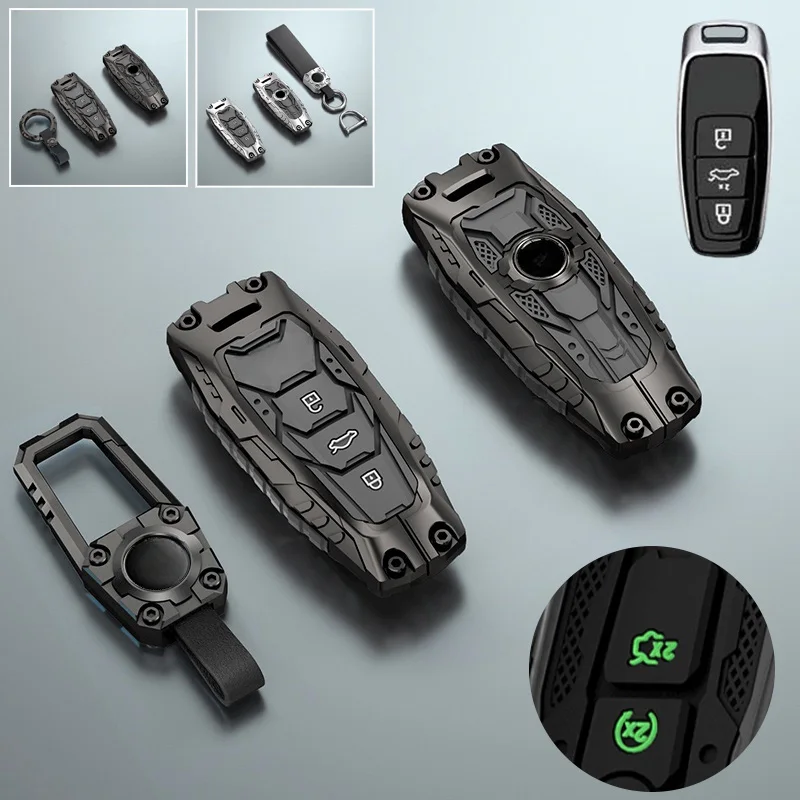 Zinc-Alloy-Silicone-Car-Remote-Smart-Key-Fob-Case-Cover-Holder-Bag-With ...
