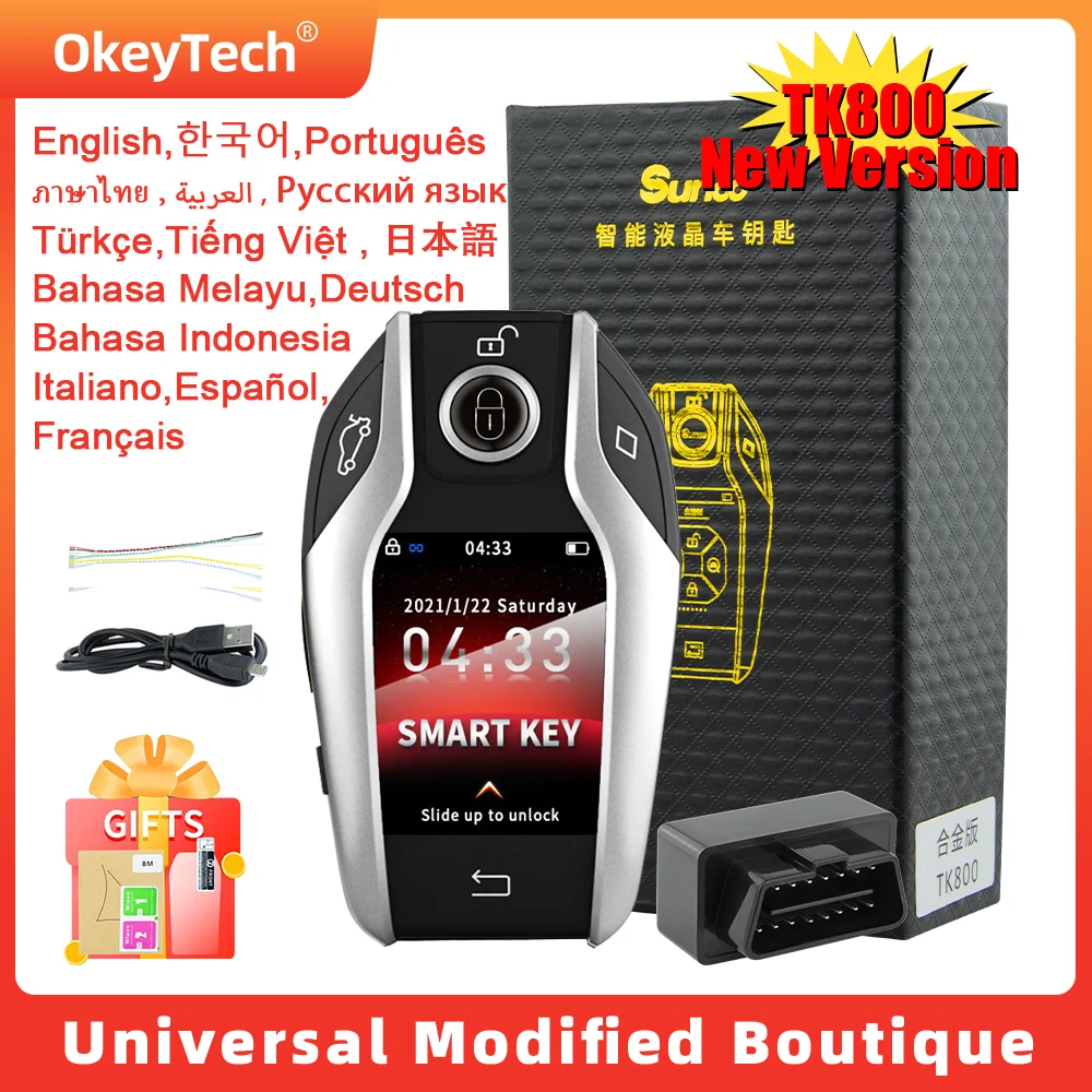 Universal-Russian-Korean-TK800A-Modified-Smart-Remote-Key-LCD-Screen ...
