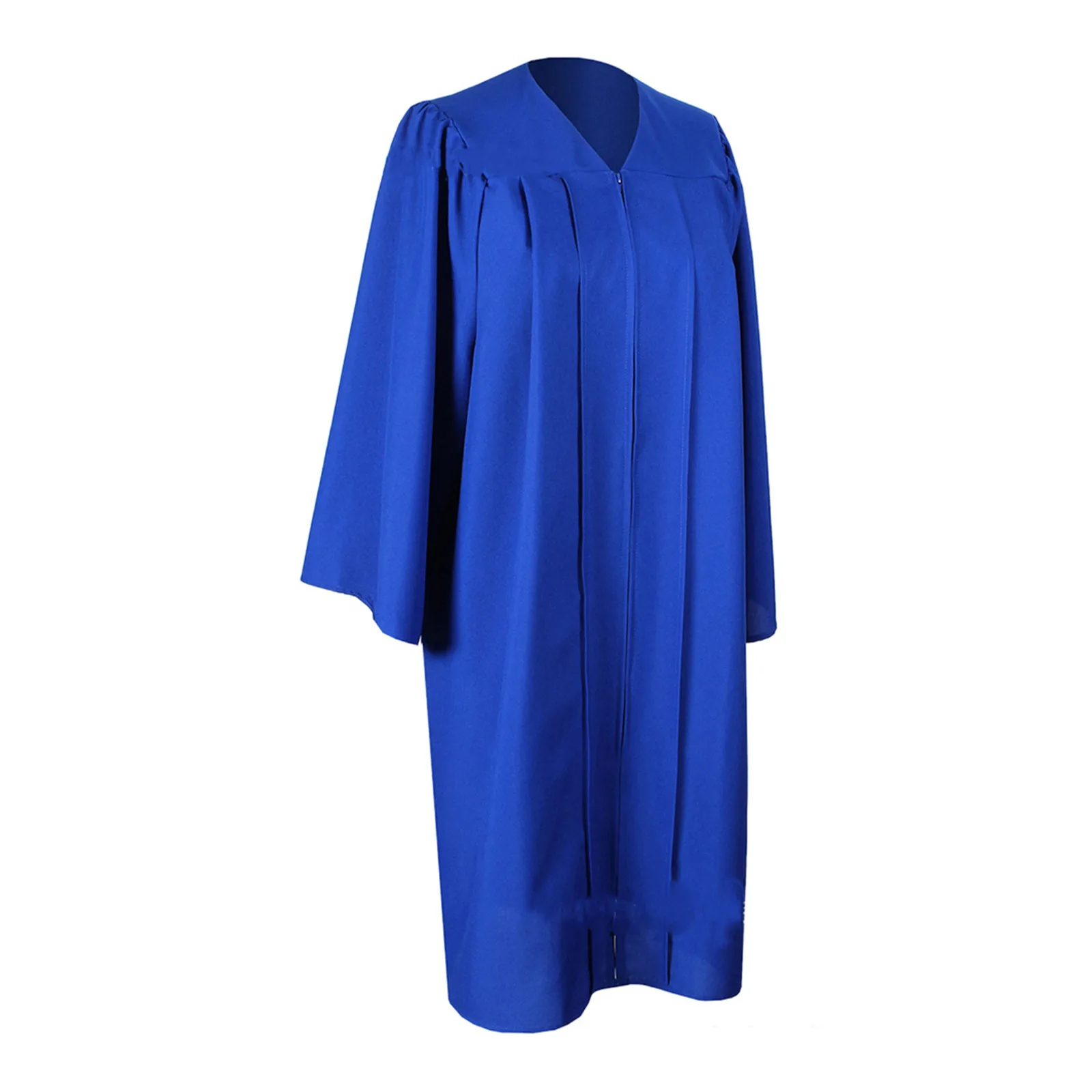 2024-Unisex-Graduation-Gown-Tassel-Hat-Zipper-V-Neck-Loose-Solid-Color ...