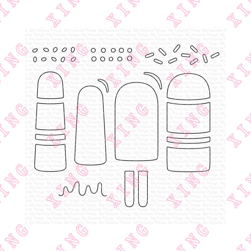 2022 Pair of Popsicles Metal Cutting Dies Scrapbook Decoration ...