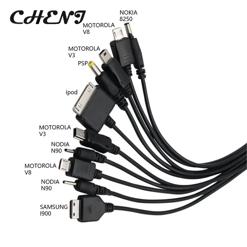 Cargador-de-Cable-multipin-adaptador-USB-Cable-de-datos-10-en-1-Cable ...