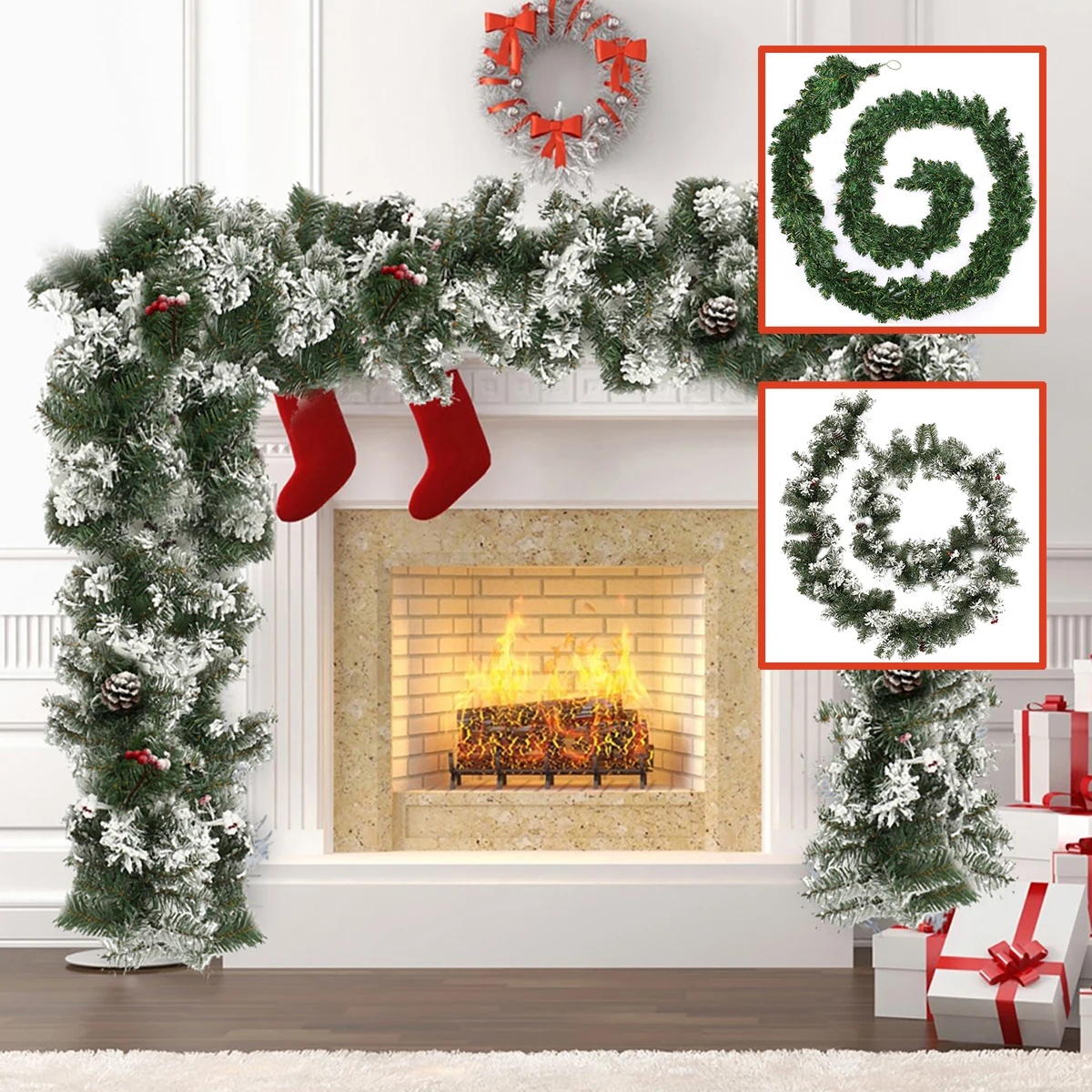 2-7M-Kerst-Rotan-Turquoise-Handgemaakte-Kerstkrans-Deur-Trap-Decoratie ...