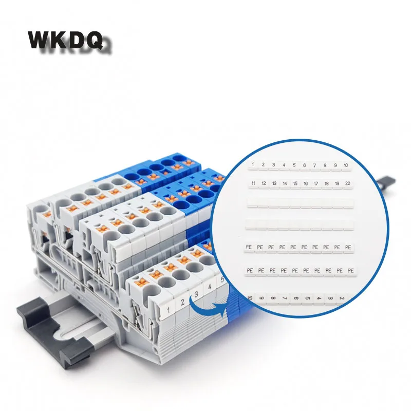 10Pcs-ZBFM6-Label-For-Double-Level-PTTB-4-PTTB4-PV-4mm-Termin-Numbering ...