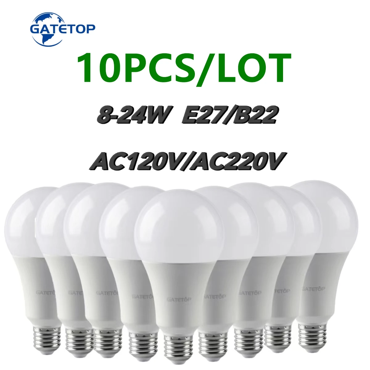 10PCS-Led-Bulb-Lamps-A60-A80-E27-B22-AC120V-AC220V-Light-Real-Power-8W ...