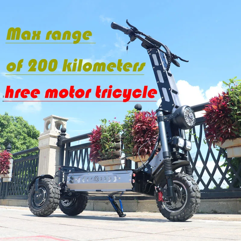 2023 Folding Three Wheel Electric Scooter Three drive Adult Three Wheel ...