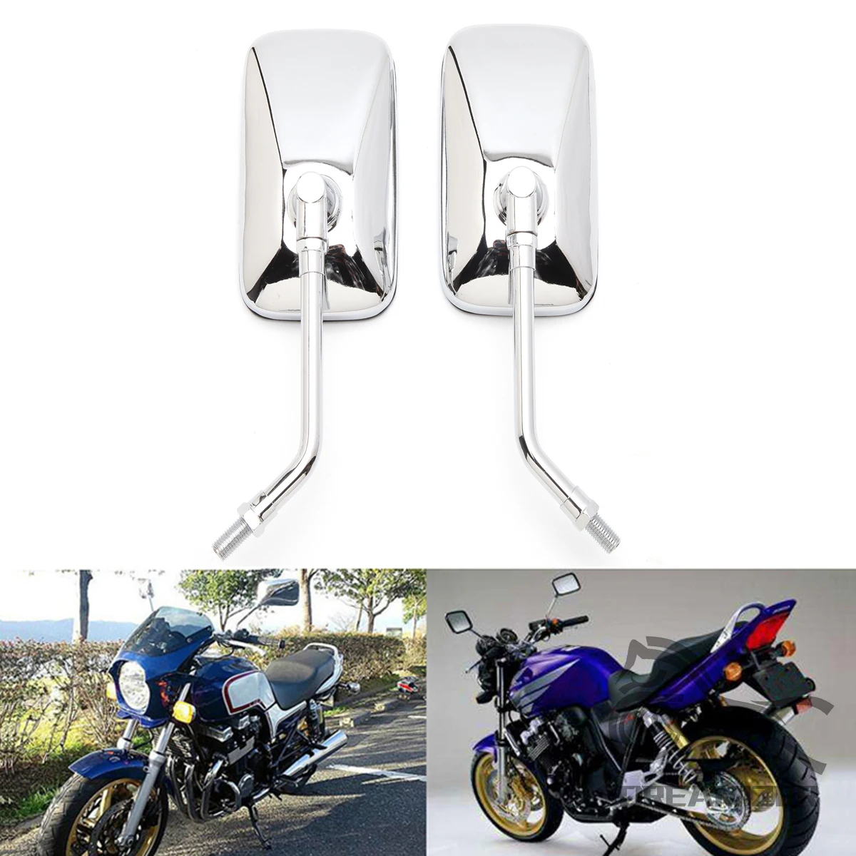 10MM-360-Degrees-Adjustment-10MM-Chrome-Motorcycle-Rear-View-Mirrors ...