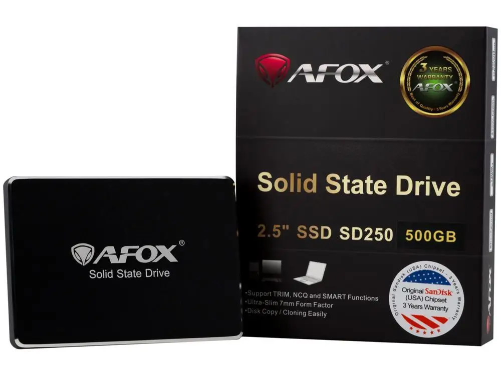 SSD 500GB AFOX SD250-500GN SATA III Read 560 MB/s and Recording 512 MB ...