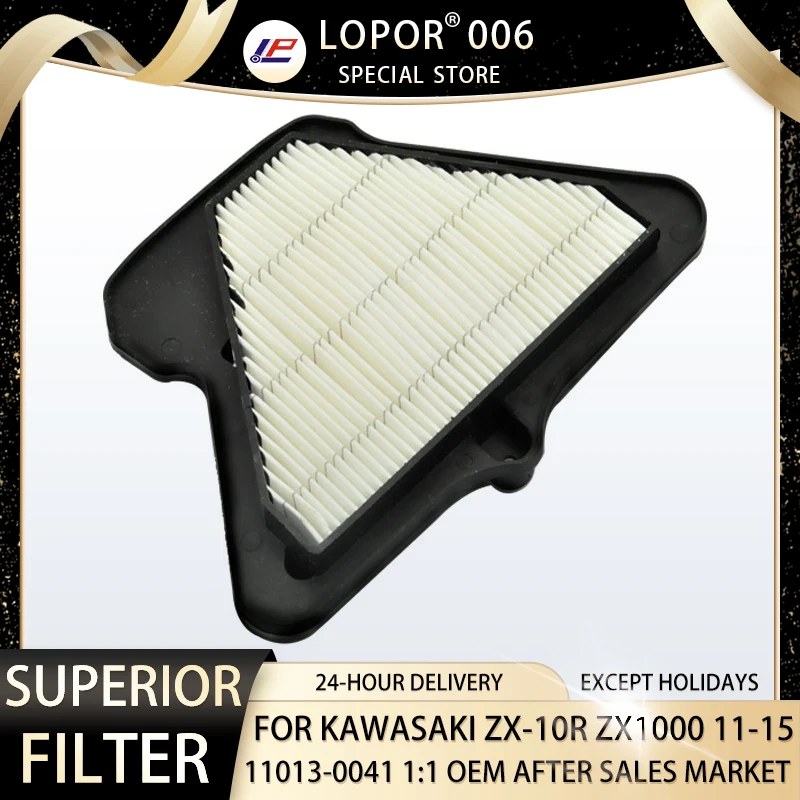 Lopor Air Filter Motorcycle For Kawasaki Ninja Zx10r Abs Zx-10r Zx1000 ...
