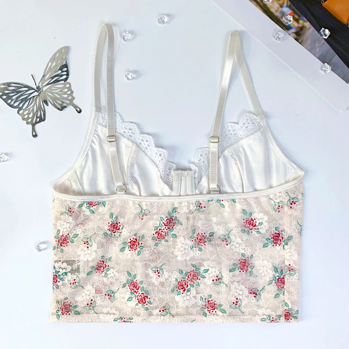 Corset sexy pour femmes,bustier,haut court,sous le buste,lingerie,soutien-gorge- K0319-rose red ...