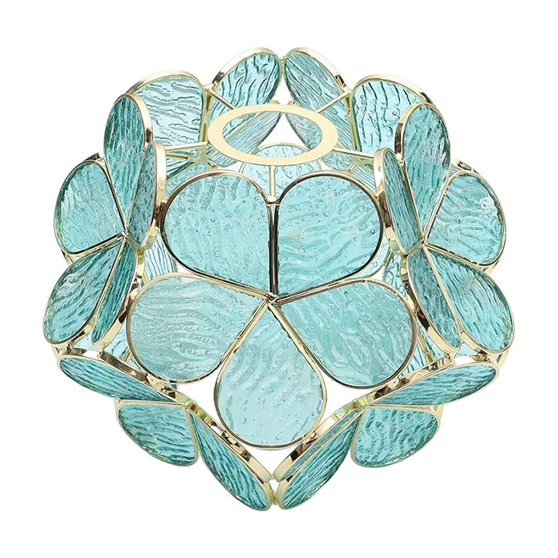 Textured-Light-Blue-Tiffany-Style-Stained-Glass-Shade-Replacement-Water ...