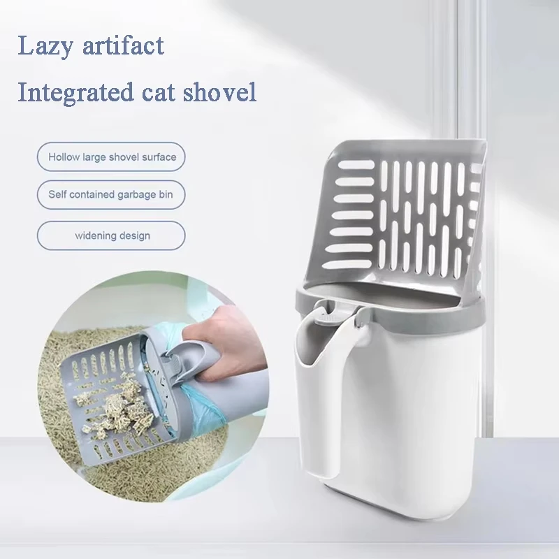 Cat Litter Scoop with Refill Bag Holder Integrated Detachable DeepCat ...