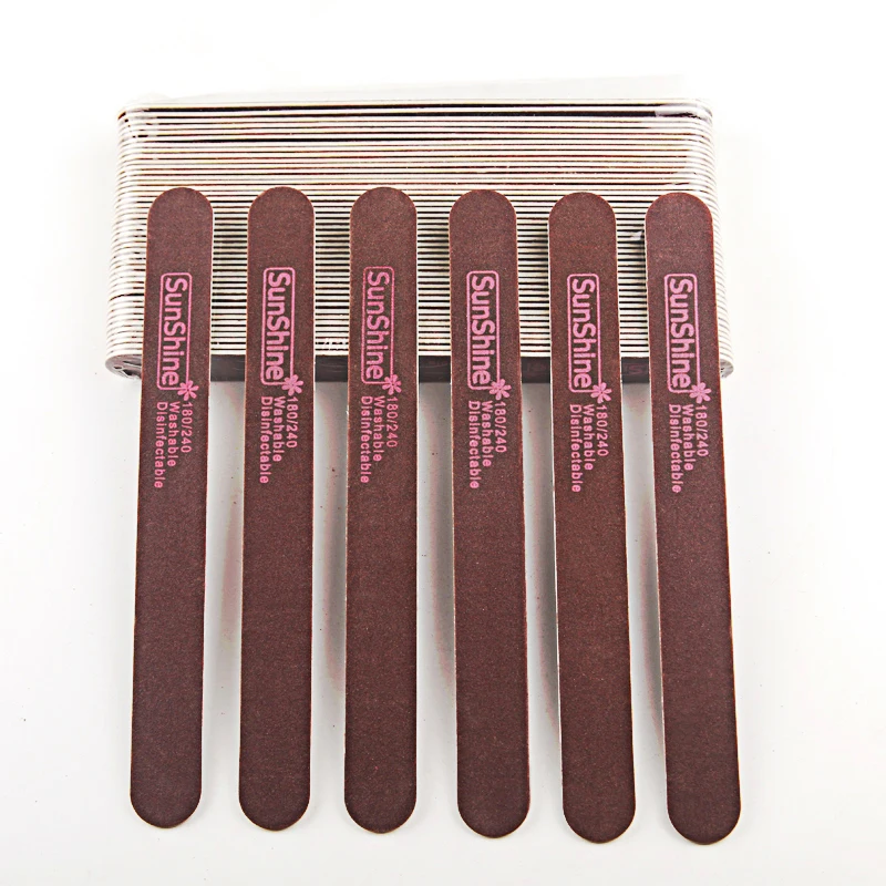 SunShine-50pcs-Wooden-Nail-File-Professional-Nail-Art-Sanding-Buffer ...