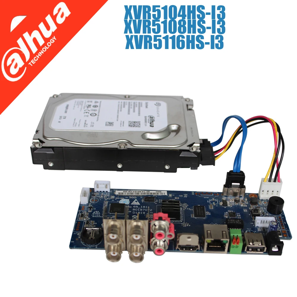 Original Dahua XVR5108HS I3 AI DVR placa PCB rosto Suporte 5MP HDCVI ...