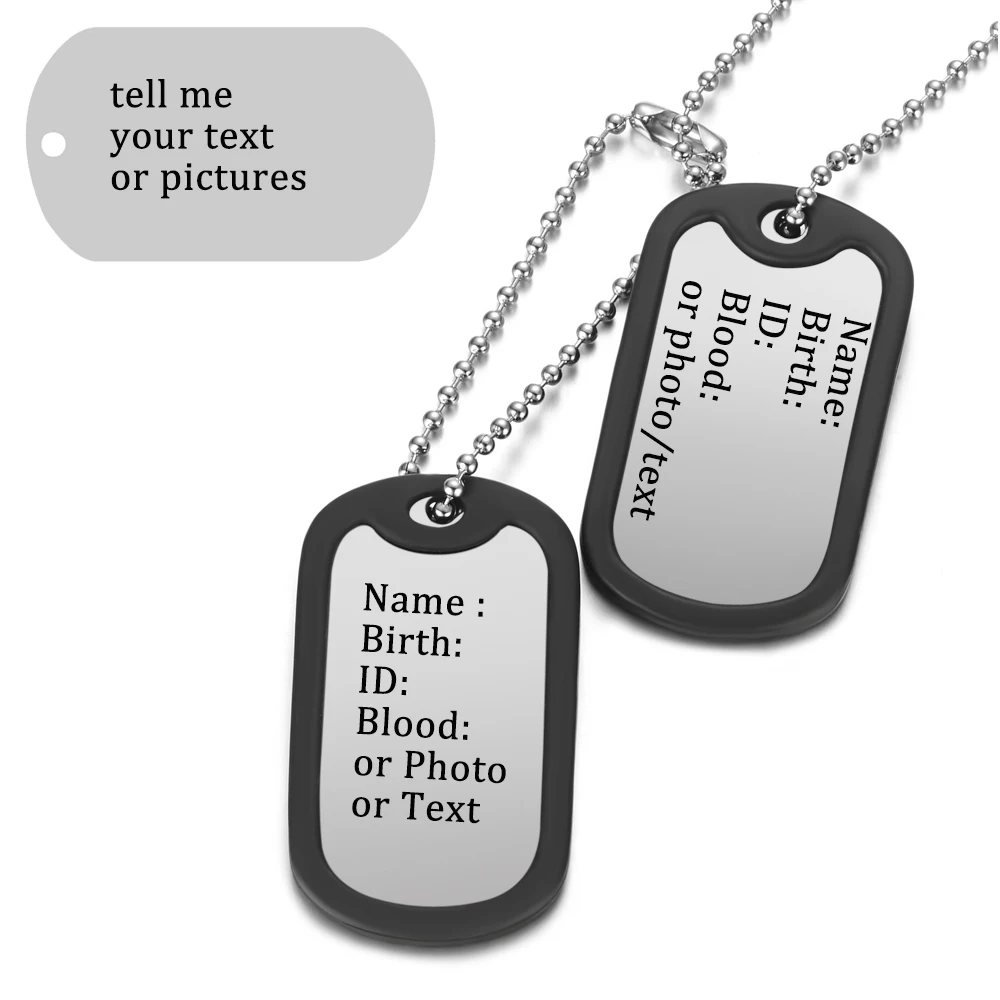 Personalized Stainless Steel Dog Military Army Tags Customized Laser ...