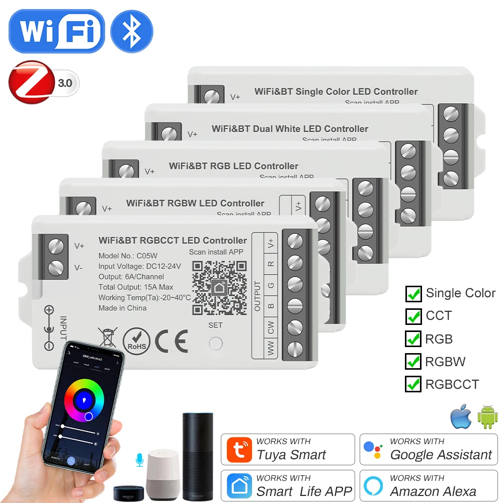 Smart-LED-Dimmer-Tuya-Wifi-Zigbee-DIM-CCT-RGB-RGBW-RGBCCT-PWM-LED ...