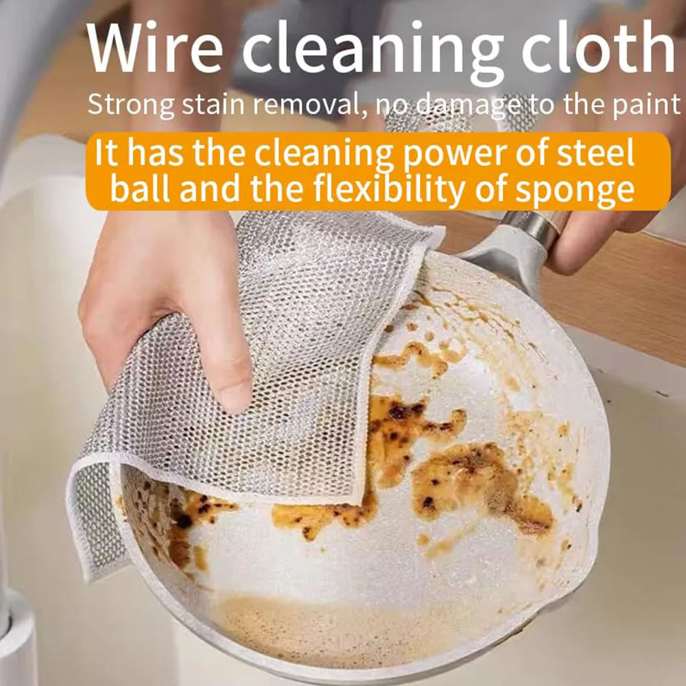 Metal-Wire-Dish-Towel-Rust-Removal-Cleaning-Cloth-Kitchen-Magic ...