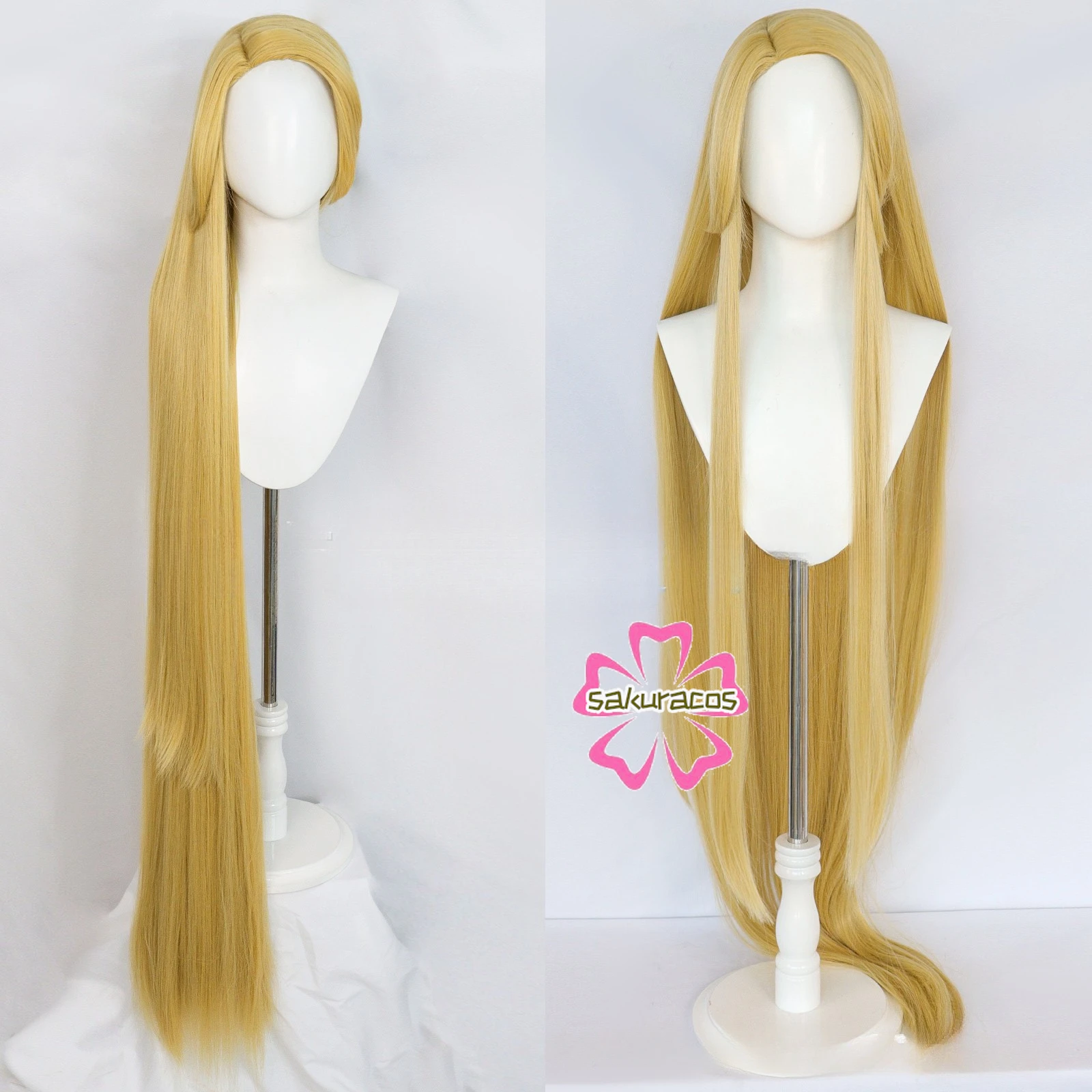Peruca-de-princesa-emaranhada-Rapunzel-Cabelo-sint-tico-resistente-ao-calor-Loira-Cabelo-liso ...