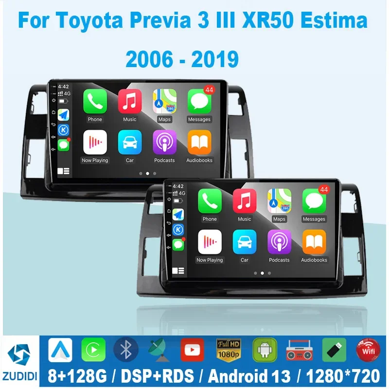 Autoradio-Android-Auto-For-Toyota-Previa-3-XR50-Estima-2006-2019-Car ...