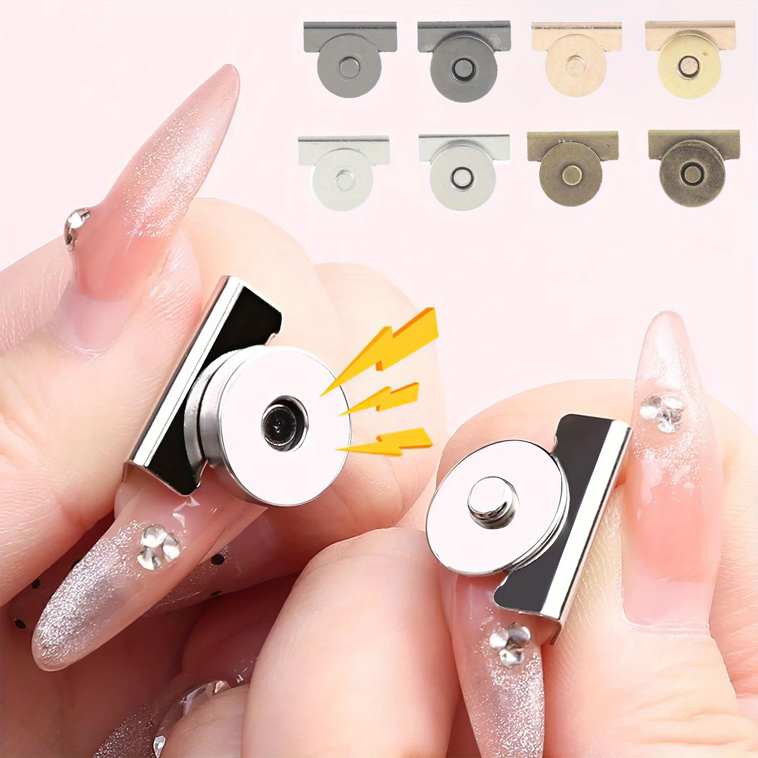 5Pairs Metal Seamless Magnetic Buckle for Bags - Magnetic Snap Buttons ...