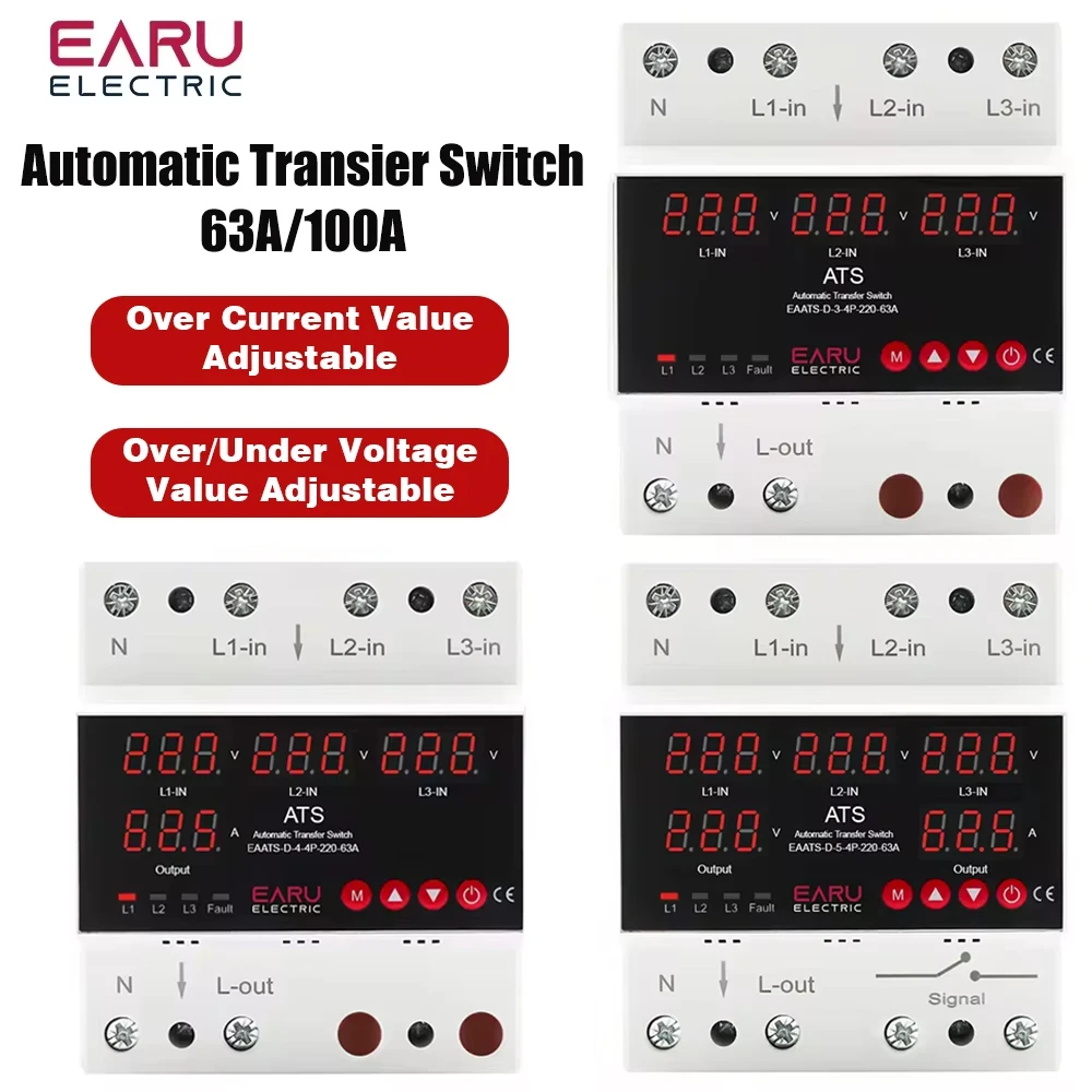 63A-100A-3-Phase-3P-N-Over-Under-Voltage-Protector-ATS-Automatic ...