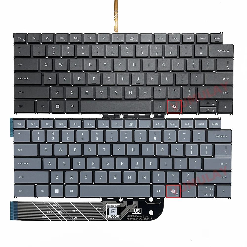 US/Russian Backlit Keyboard for Dell Inspiron 14 7440 7441 7445 5440 ...