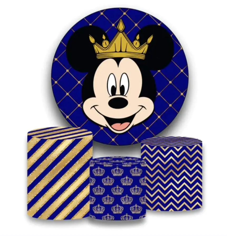Fondo-redondo-azul-real-de-Mickey-Mouse-para-ni-os-cubiertas-de-Plinth ...