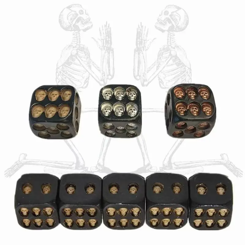 5PCS-Halloween-Skull-Dice-D6-DND-Dice-Set-RPG-Resin-Dice-set-Role ...