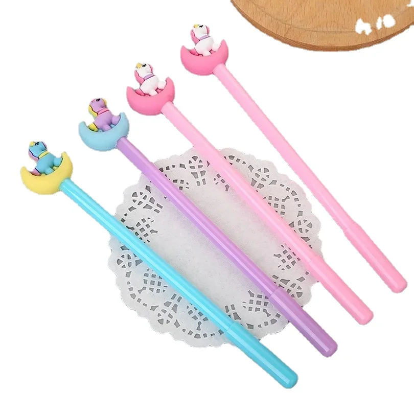 40 Pcs Cartoon Moon Unicorn Gel Creative Stationery Cute Moon Pony ...