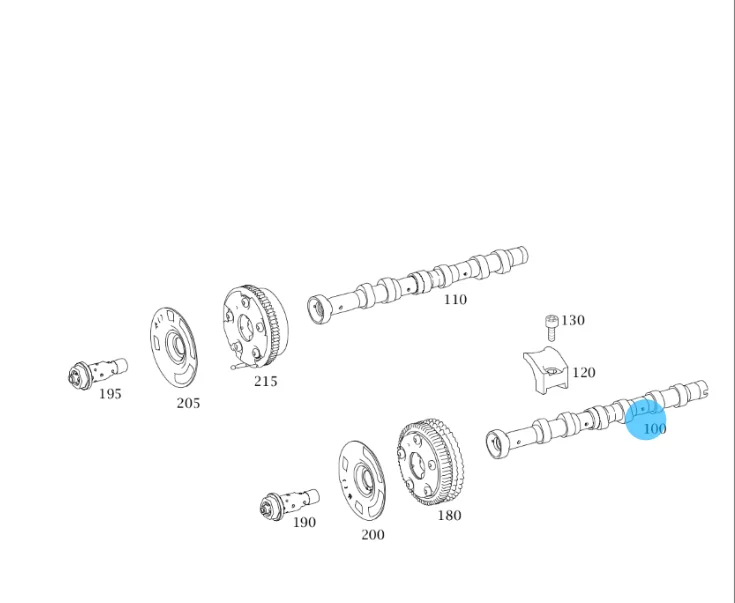 Camshaft For benz 221 engine 272 2720503601 used one