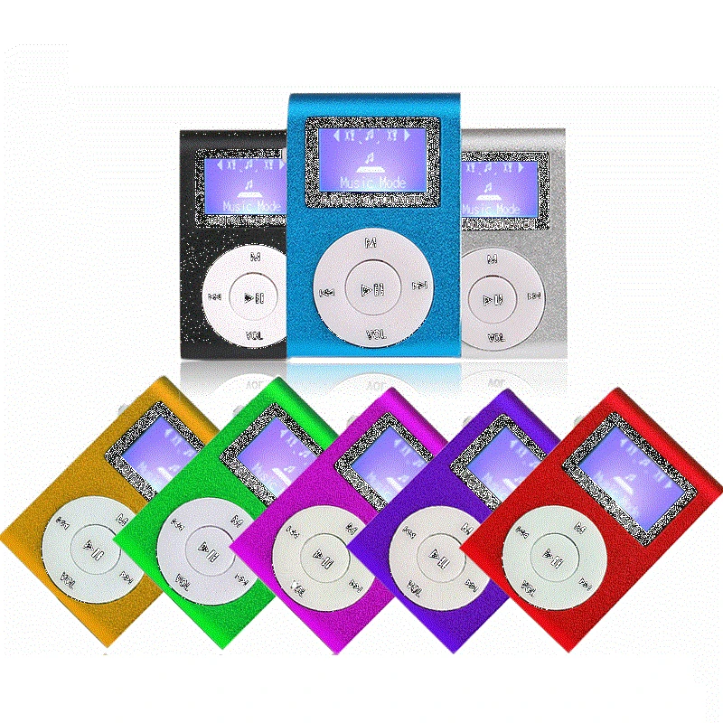 Metal clip with screen MP3 music player Mini portable clip MP3 Student ...