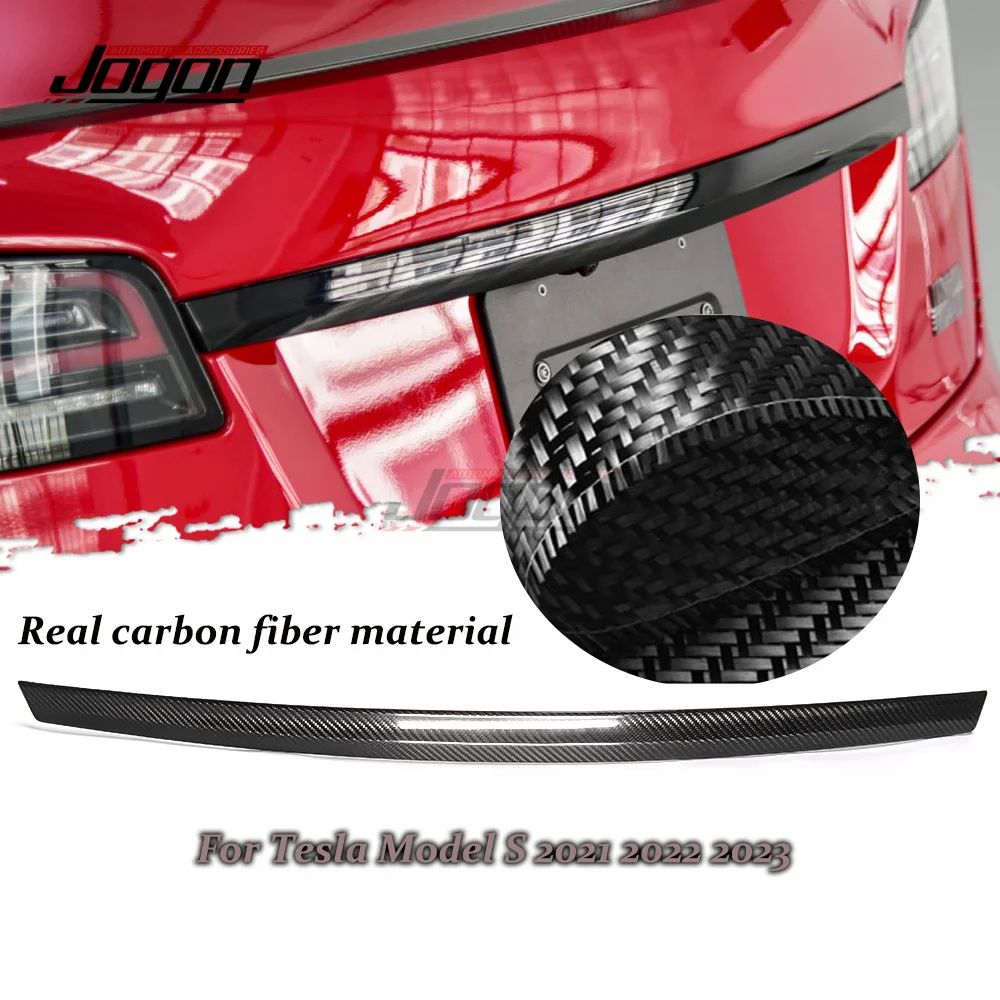 Carbon-Fiber-Exterior-Rear-Trunk-Spoilers-Tail-Bumper-Boot-Lip-Cover ...