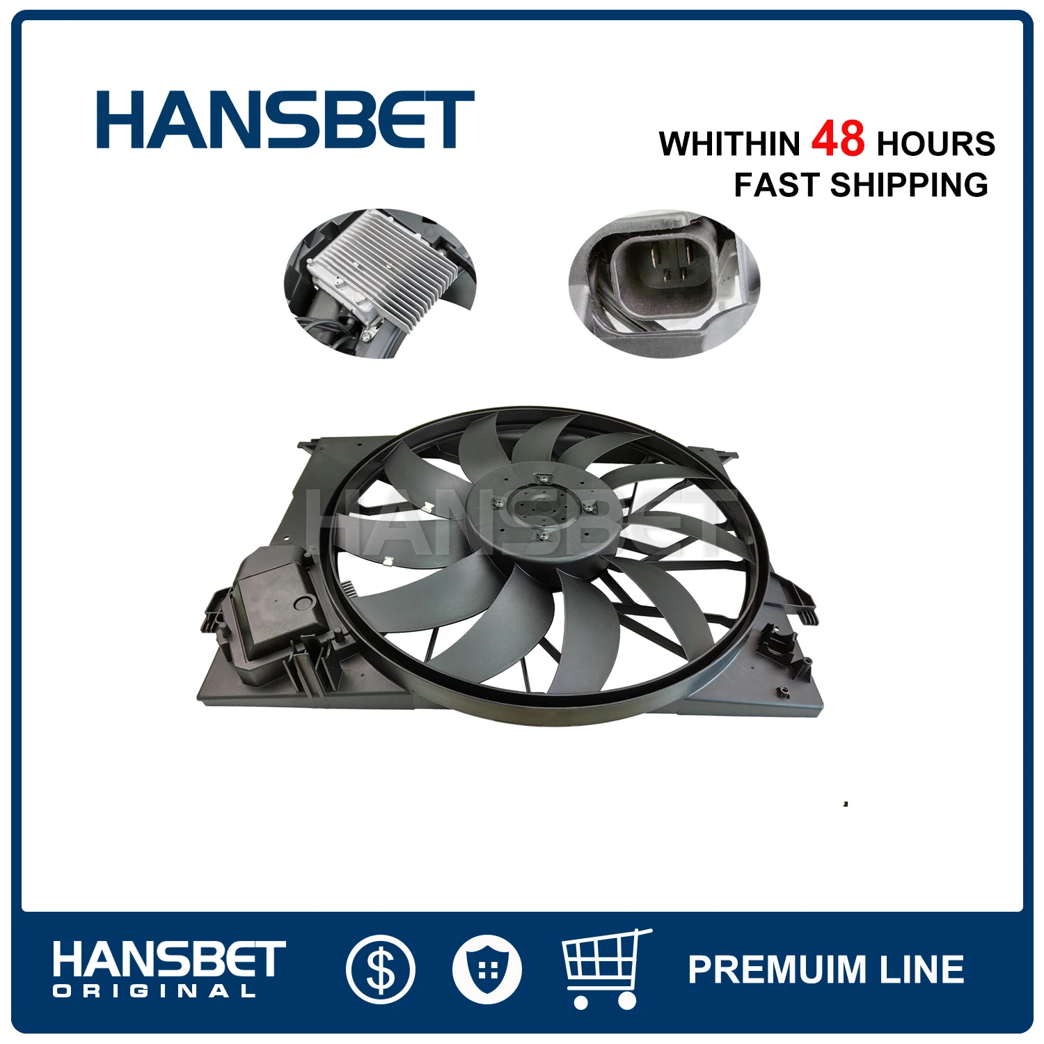 Radiator-Cooling-Fan-Assembly-850W-Fit-Mercedes-Benz-W211-C219-E320 ...