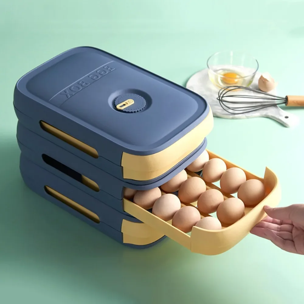 Home-Kitchen-Egg-Storage-Box-Refrigerator-Fresh-Creative-Egg-Drawer ...