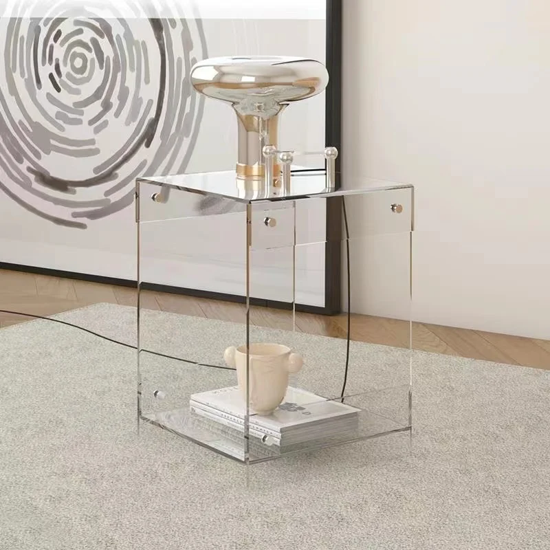 Modern Design Nordic Simple Double-layer Coffee Table Acrylic ...