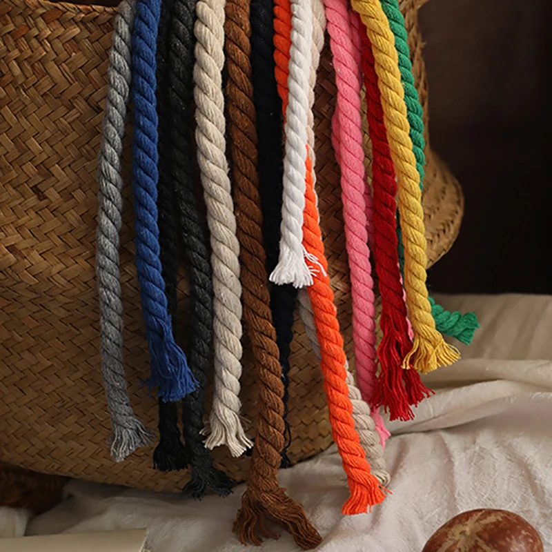 New100% Cotton 10Meters 3 Shares Twisted Cotton Cords 6/810/12mm DIY ...