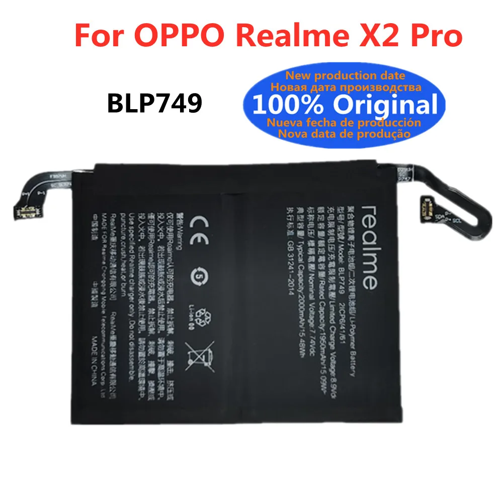 Bater-a-Original-BLP749-de-4000mAh-para-OPPO-Realme-X2-Pro-X2Pro ...