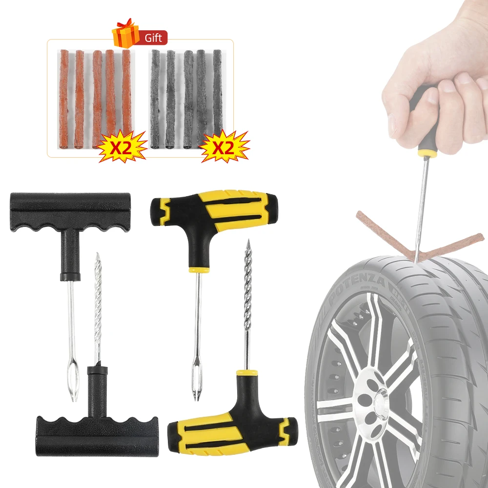 Car-Tire-Repair-Tool-Tyre-Puncture-Studding-Tool-Set-with-Rubber-Strips ...