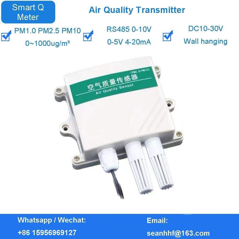 Sensor de partículas y polvo PM2.5, transmisor de calidad del aire ...